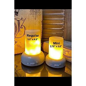 The Light Garden 2.75'' x 3.5'' FlameIllusion Mini Advanced Digital Flame Simulation Fire Module - Remote Ready, White