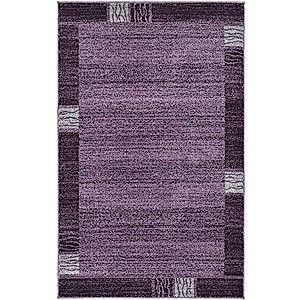 Unique Loom Del Mar Collection Area Rug - Sarah (3' 3" x 5' 3" Rectangle, Violet/ Purple)