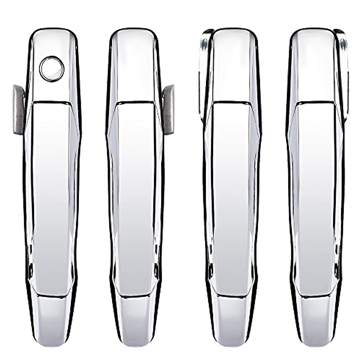 FAERSI 4pcs Outside Exterior Door Handle Front Rear Driver & Passenger Side Replacements for Cadillac Escalade Chevy Silverado GMC Sierra Yukon Pickup Truck SUV 2007 2008 2009 2010 2011 2012 2013