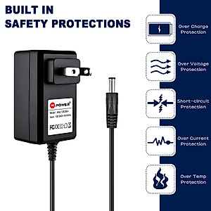 PKPOWER AC Adapter for Yamaha Ydp-131 Ydp-213 YDP-S30 YDP-140 YDP-141 YDP-142 YDP142 YDP-S31 Keyboard, Power Supply for Williams Allegro 1 2, Legato 88-Key Digital Piano Wall Home Charger