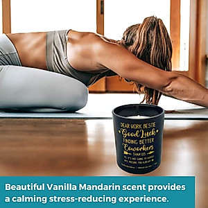 Going Away Gift for Coworker - Funny Office Gifts - Beautiful Soy Wax Scented Candle, Makes a Perfect Office Gift for Work Friends - Gifts for Coworker Leaving Job (Mandarin Vanilla)