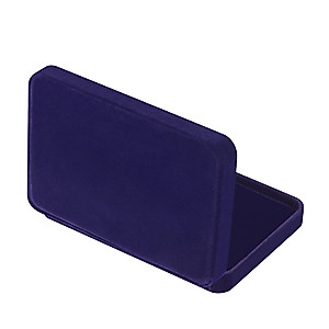 LETURE Large Velvet Jewelry Set Box, Big Necklace and Ring Earring Pendant Gift Box, Pearl Necklace/Chunky Necklace Jewelry Storage Case (Blue)