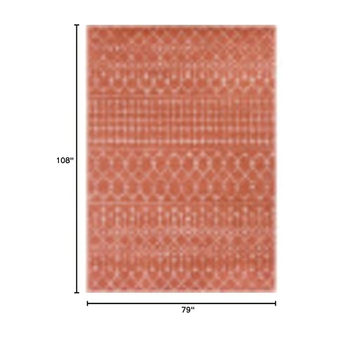 Livabliss Elsie Global Bohemian Area Rug,6'7" x 9',Burnt Orange