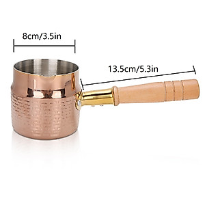 Saucepan Butter Warmer Stainless Steel Saucepan Pot, 13.5 Oz Milk Butter Warmer Pot Melting Pan Small Sauce Pan Coffee Tea Soup Warming Butter Melting Pot for Stove Top, Dishwasher Safe