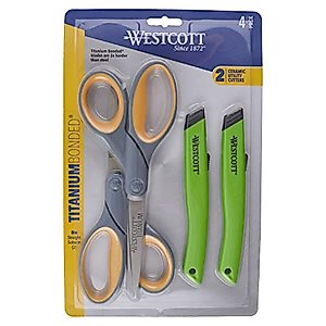 Westcott 8" Titanium Bonded Scissor Ceramic Cutter 4pk (17994)