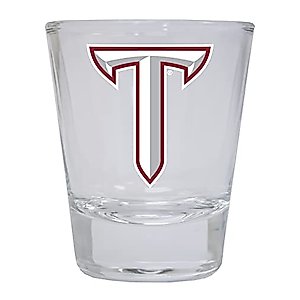R and R Imports Troy University Round Shot Glass 4-Pack Officially Licensed Collegiate Product