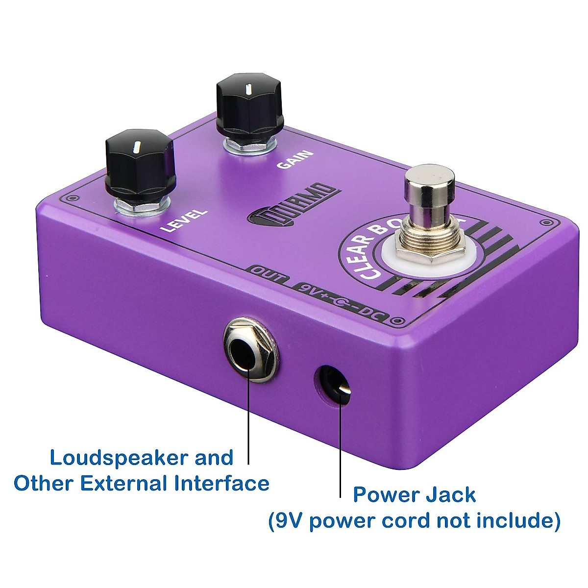 Dolamo Clear Boost Guitar Pedal, Boost Effect Pedal for Guitar,with Effective Level and Gain Control