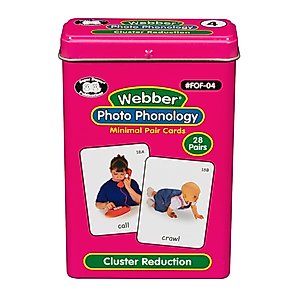 Super Duper Publications | Webber® Photo Phonology Cluster Reduction Minimal Pair Card Deck | Educational Learning Resource for Children