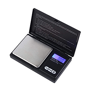 Jewelry Food Digital Pocket Scale,High Accuracy Within 200 g/0.01 gTravel Personal Nutrition Scale,Portable Silver Weed Herb Medicine Gram Weight Scale,Black