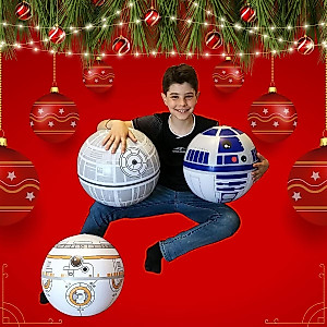 NINOSTAR Large Play Balls Set of 3 - Fun Indoor and Outdoor Gift, Size 14 Inches - Can Use for Play/Room Decor/Party Decor/Pool Inflatable Water Toys