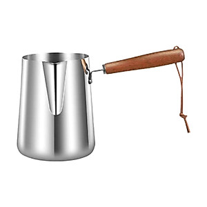 IEUDNS Turkish Warmer Coffee Pot Butter Melting Pot Tea Kettle with Scale Multipurpose Milk Warmer Pot Stainless Steel for Household, 1000ml