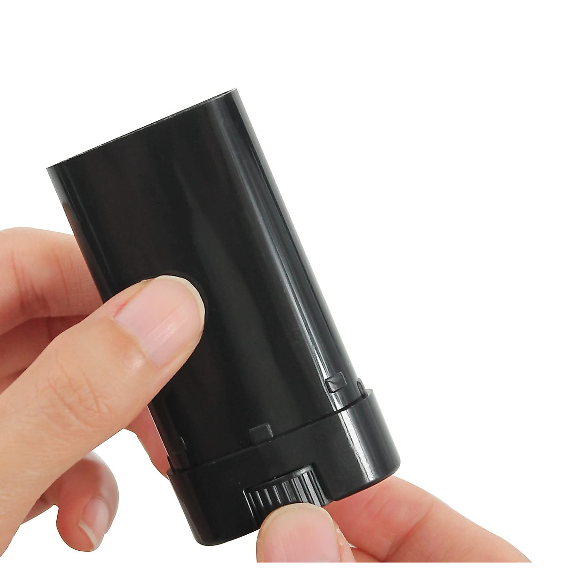 Minsily 20 PCS 15ml Empty Plastic Oval Deodorant Containers Oval Lip Balm Tubes 0.5 Oz Deodorant Sticks Containers Oval Twist-Up Tubes BPA-Free for DIY Homemade Crayon Chapstick Vials Holder(Black)