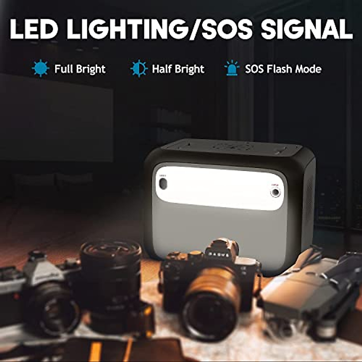 BLUETTI Portable Power Station AC50S 500Wh Solar Generator Lithium Battery Backup with 2x110V/300W AC Outlets Power Generator for Outdoor Camping RV Home Use Emergency