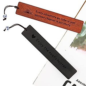 Enjoy The Next Chapter, Engraved Inspirational Bookmarks, Graduation Promotion Coworker Leaving Retirement Gift for Men Women 2023, Inspirational Gift for Book Lover