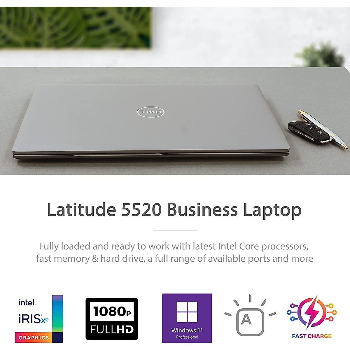 Dell Latitude 5520 Business Laptop, 15.6" FHD Display, Intel Core i5-1145G7 vPRO, 64GB DDR4 RAM, 1TB PCIe SSD, IR Camera, HDMI, Backlit Keyboard, Wi-Fi 6, Thunderbolt 4, Windows 11 Pro