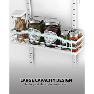 Moforoco White 9-Tier Over The Door Pantry Organizer, Pantry Organization And Storage, Metal Hanging Spice Rack Shelves Door, Home & Kitchen Essentials, Laundry Room Bathroom Organization