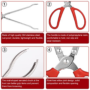 Reptile Feeding Tongs, 15 Inch Snake Feeding Tongs Anti-Skid Easy-Grip Extra Long Tweezers for Terrarium Corn Ball Python Accessories Axolotl Bearded Dragon Feeding Supplies