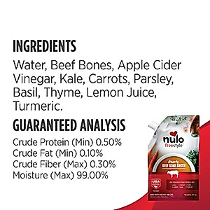 Nulo Freestyle Bone Broth, Premium Food Topper for Cats and Dogs, with Collagen and Chondroitin Sulfate to Help Boost The Quality of Your Pet’s Coat and Skin, 20 Fl Oz (Pack of 3)