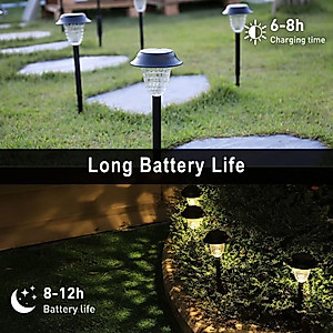 oditton Solar Spotlight, Solar Light, Solar Landscape Lights, Solar Pathway Lights, Waterproof IP66, 3 Lighting Modes Super Bright LED, Outdoor for Garden, Patio, Walkway, Backyard, 1 Pack