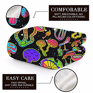 Color Mushroom Blanket for Women Men, Fuzzy Soft Fleece Flannel Mushroom Blankets for Bed Sofa Couch Lovers Gift, Lightweght Cozy Blankets for Travel Camping Hiking 50"x 60"