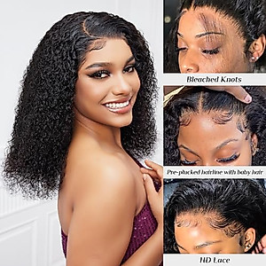 Jessica Bob Wig Lace Front Wigs HD Lace Short Bob Wigs Curly Brazilian Wigs For Black Women Pre Plucked With Baby Hair(8 Inch)