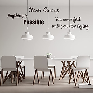 Inspirational Wall Decals Quotes, Motivational Affirmation Wall Stickers, Vinyl Wall Quotes Stickers, Peel & Stick Positive Sayings for Bedroom/Living Room/Bathroom/Office Wall Décor