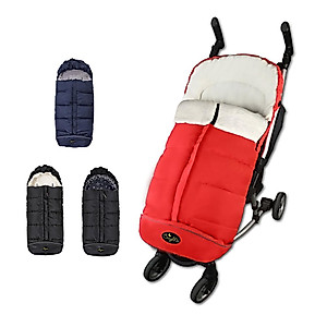 CozyMe Universal Winter Stroller Footmuff,Waterproof Toddler Travel Gear Sleeping Bag, Anti-Slip,Length Extendable,Multifunction Use Bunting Bag for 6-36M,Red