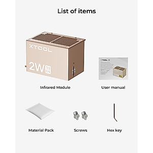 xTool S1 1064nm Infrared Laser Module for xTool S1 Laser Engraver, Laser Module Laser Output 2W (2000mW) Engraving on Metal, Plastic, Acrylic Materials, Ideal for Jewelry, Gift Making