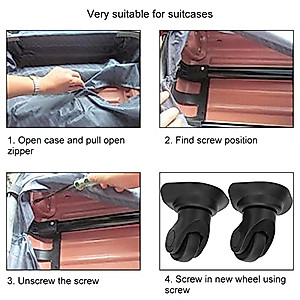 Qiilu Samsonite Replacement Wheels Luggage Wheels Replacement Kit Black Pp Pet Outdoor Single Row Universal Wheel Suitcase Drawbar Box Luggage Cases Accessory Qiilu423h5gkgmb