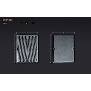 Mont Alpi MAGR Dual Sided Heavy Duty Cast Iron Reversible Griddle Grill Pan Plate - Flat & Ridged Surface - Fits any Mont Alpi Grill Model