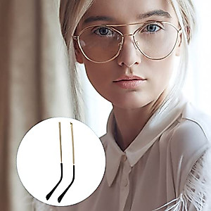 ULTECHNOVO Eyeglass Temple Arms Glasses Repair Kit 1 Pair Metal Glasses Temple Sunglasses Arm Eyewear Frame Temple Replacement Eyeglass Nose Pads Eyeglasses Replacement Arms
