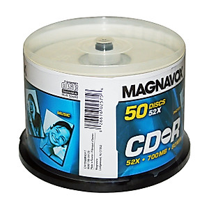 Magnavox CD-R 52x 50 pack Spindle Cake Box
