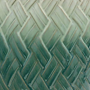 Oriental Furniture 18" Carved Woven Design Porcelain Garden Stool