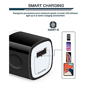 USB Wall Charger Plug, Fast Charging Block, AILKIN 5Pack 1A 1-Port Power Adapter Charging Cube Bricks Box for iPhone 14 13 12 Mini Pro Max/11/XR/XS/X/8/7, iPad Pro/Air, Cell Phone USB A Plug Cargador