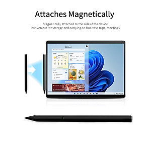 Bluetooth 4.2 Stylus Pen for Microsoft Surface Pro 8, Laptop 4/3/2/1, Surface Book 3/2/1 Laptop and Other Tablets with 4069 Pressure and Tilt Sensitivity,Palm Rejection,Magnetic Design (Black)