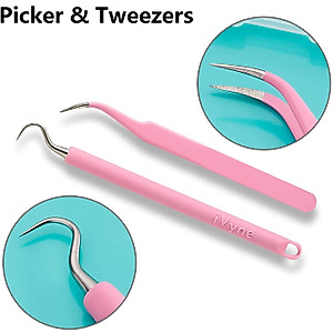 iVyne Cordless Light Pad with iVyne 2 Pc Essential Tools and Vyne Berry Suction Scrap Collector - Pink