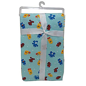 Sesame Street 4 Pack Flannel Receiving Blankets Multi Color, 28" X 28"