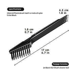 2pcs Hair Brush Cleaner Rakes, Cleaning Tool Set for Removing Hair Dust, Lint, Debris from Hairbrush, Comb, Hot-Air Brush
