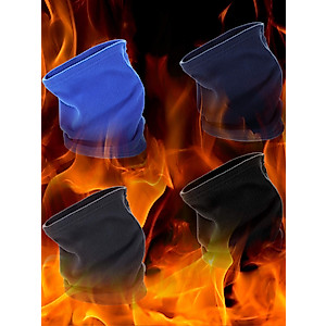 Tatuo 4 Pieces Fleece Neck Warmer Winter Scarf Multifunctional Headgear for Windproof Dust Skiing Hiking Cycling (Style 1) (Style 1)