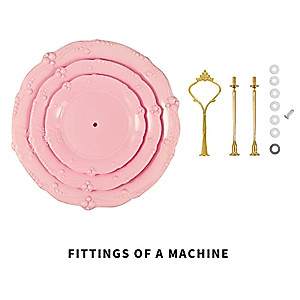 3Pcs 3 Tier Cupcake Stand Holder, Plastic Cup Cake Stand Tower with Tiered Serving Tray for Wedding Home Birthday Tea Party Halloween Decorations Baby Shower (Crown)