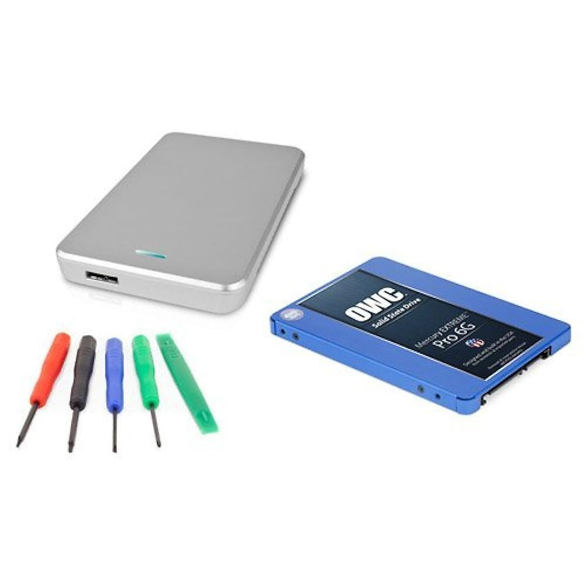 OWC 1.0TB SSD Drive Upgrade Kit: 1.0TB Mercury Extreme Pro 2.5" 6G SSD 7mm, Express 2.5" USB 3.0 Drive Enclosure, and 5 Piece Toolkit