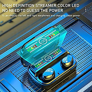 Wireless Bluetooth Headset 5.3 Led Color Screen Digital Display Earplug Stereo Sound Waterproof Large Capacity Battery Sports Headset