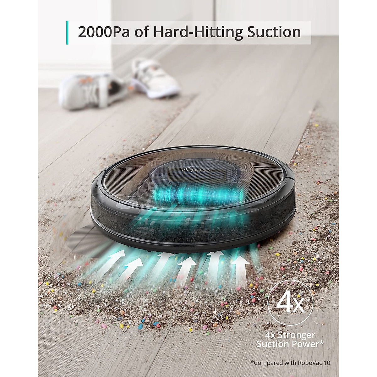 eufy by Anker, RoboVac G30 Hybrid, Robot Vacuum with Dynamic Navigation 2.0, 2-in-1 Vacuum and Mop, 2000 Pa Suction, Wi-Fi, Boundary Strips, Ideal for Pet Owners