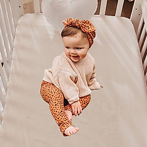 Brandream Gender Neutral Boho Bohemian Baby Girl Boy Nursery Crib Bedding Set - 6pc - Solid Color White Farmhouse Chic Unisex Pom Poms Design Soft Cotton