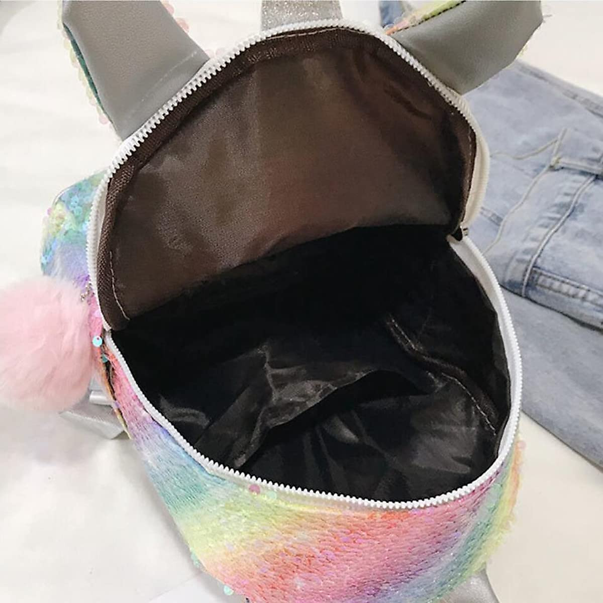 MayeBridge Cute Small Unicorn Backpack with Kawaii Plush Pendant for Girls Teens,Mini Backpacks (Red Unicorn)