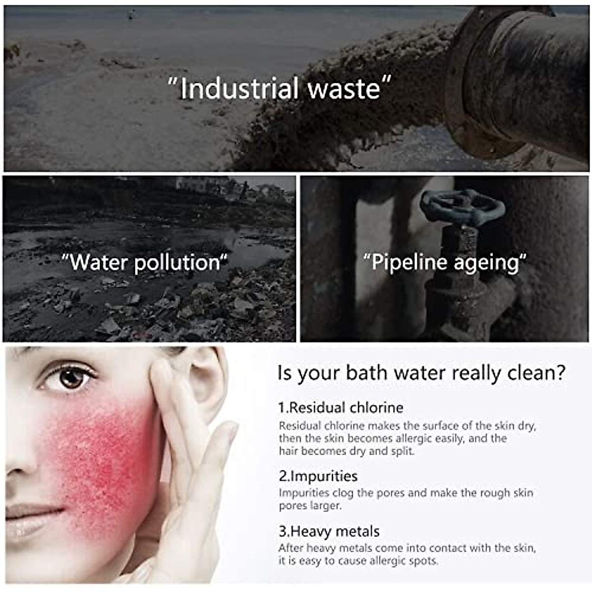 FATCAMEL Shower Head Filter for Hard Water,Shower Head High Pressure Water Saving Shower Head Handheld 3 Modes for a Novel Skin SPA Experience