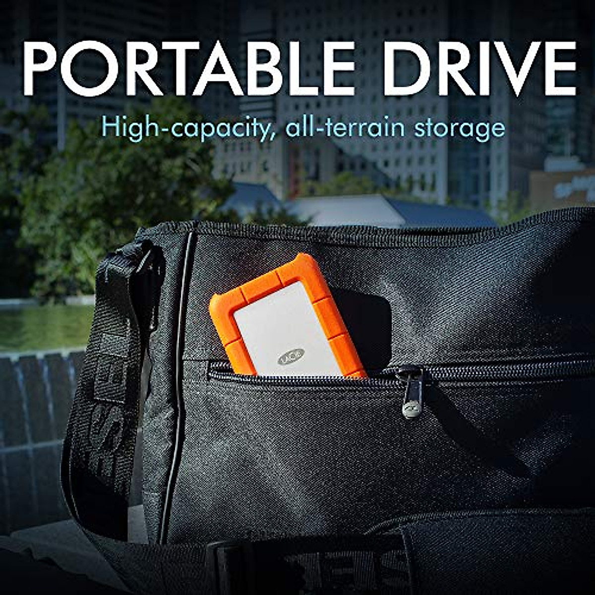 LaCie Rugged Mini 4TB External Hard Drive Portable HDD - USB 3.0 Compatible, Drop/Shock/Dust/Rain Resistant Shuttle Drive for Mac and PC