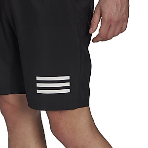 adidas Men's Club Tennis 3-Stripes Shorts, Black/White, Medium