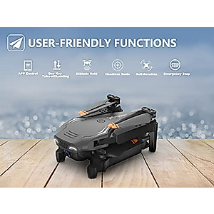 Heygelo S90 Drone with Camera for Adults, 1080P HD Mini FPV Drones for Kids Beginners, Foldable RC Quadcopter Toys Gifts for Boys Girls with Altitude Hold, Voice/Gesture Control, 3 Speeds, 2 Batteries