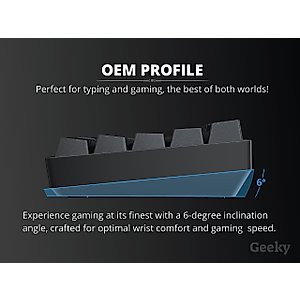 Geeky GK61 SE 60% | Mechanical Gaming Keyboard | 61 Keys Multi Color RGB LED Backlit for PC/Mac Gamer | ANSI US American Layout (Black, Mechanical Brown)